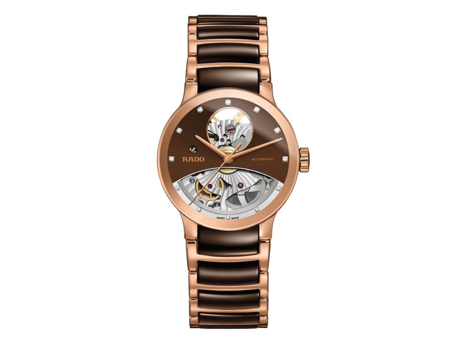 Rado Centrix Automatic Open Heart S PVD rosé silberfarbenes