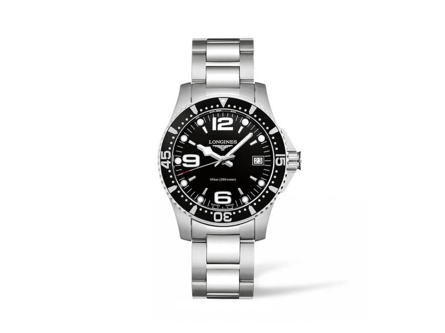 Longines Conquest Damenuhr Quarz schwarz Metallband kaufen