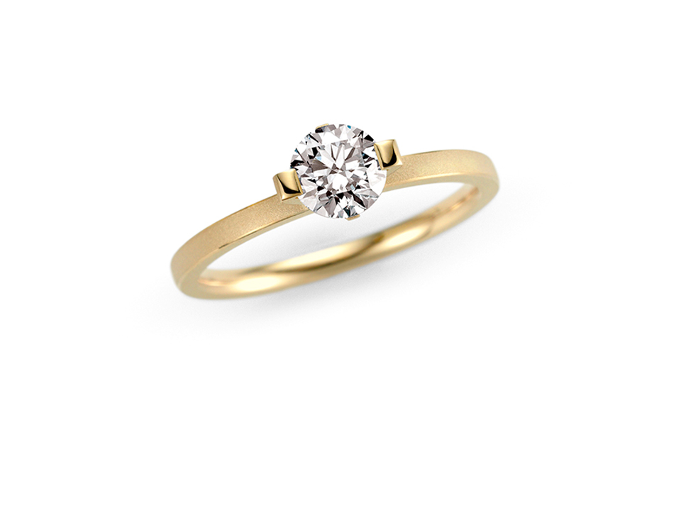 Niessing Ring Princess aus Gelbgold mit Brillant 0,30ct