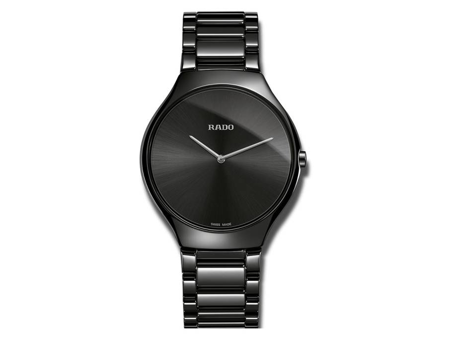 Rado True Thinline Nature Leaf Quarz Keramik grün