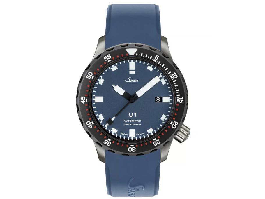 Sinn U1 B U-Boot-Stahl blau Silikonband kaufen